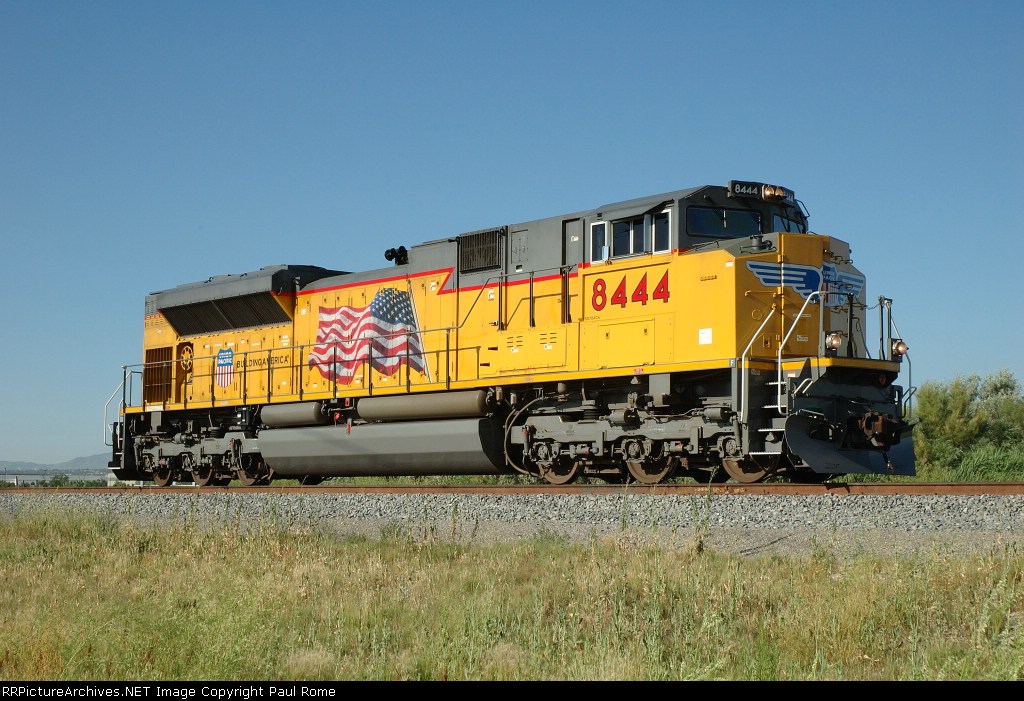 UP 8444, EMD SD70ACe, on hand for UP's Heritage Unit gathering